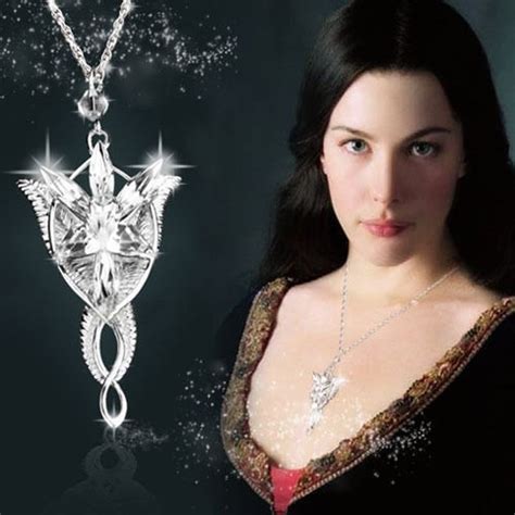 BNWT Arwen Evenstar LOTR Necklace Pendant Silver Plated