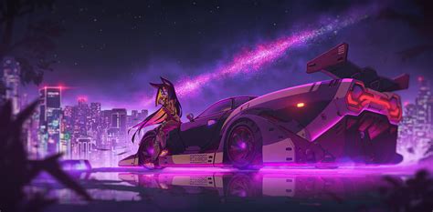 Purple Wallpaper Anime Anime Girl Purple Aesthetic Wallpapers