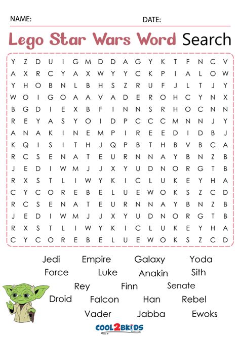 Free Printable Star Wars Word Search Printable Word Searches