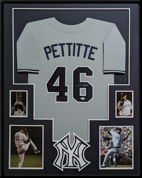 Framed New York Yankees Andy Pettitte Autographed Signed Jersey Jsa Coa