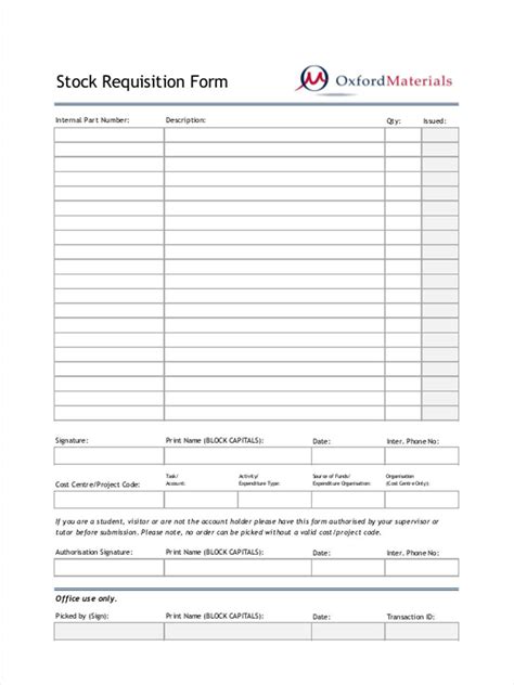 Free Internal Requisition Forms In Ms Word Pdf