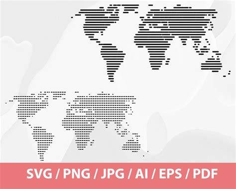 World Maps Collection SVG World Map SVG World SVG Travel Etsy