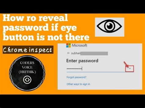 How To See The Typed Password In Chrome Google Chrome Inspect Element
