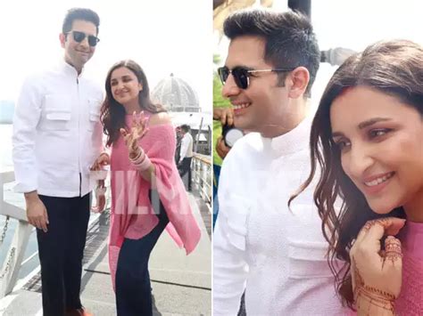 Parineeti Chopra And Raghav Chadha Make Their First Public Appearance