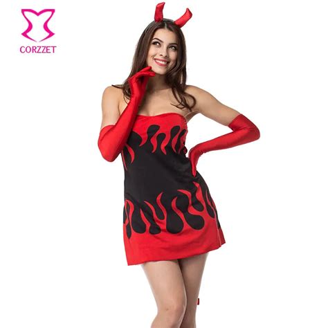 Gothic Adult Redblack Devil White Angel Reversible Tube Top Sexy Fancy Dress Cosplay Women