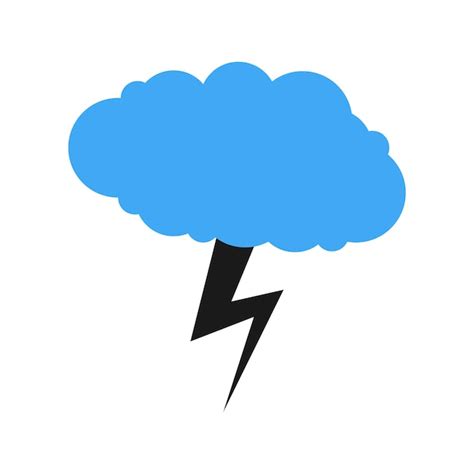 Premium Vector A Cloud With A Thunderstorm Vector Illustrationxa
