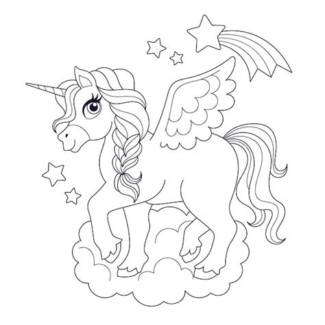 Imágenes de Dibujos Colorear Unicornio Descarga gratuita en Freepik