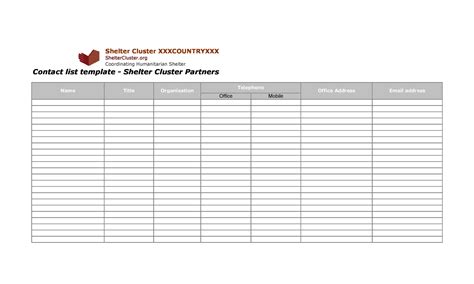 40 Phone Email Contact List Templates Word Excel ᐅ TemplateLab