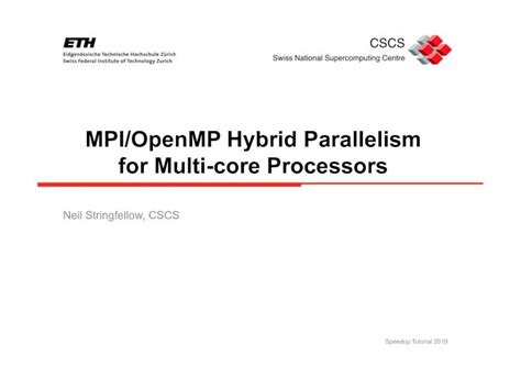 pdf mpi openmp hybrid parallelism for multi core processors · historical usage of mpi openmp