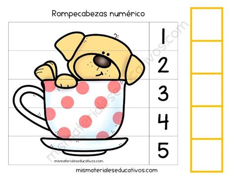 Mis Materiales Educativos Rompecabezas numéricos para imprimir