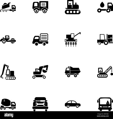 Transport Icon Set Stock Vector Image Art Alamy