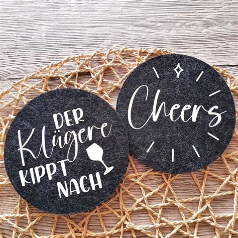 Filzuntersetzer mit Wein Sprüchen Glasuntersetzer Etsy de