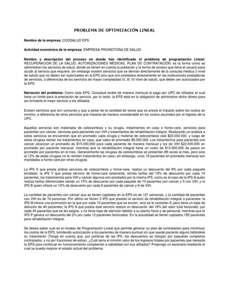 ejercicios programación lineal y no lineal pdf función matemáticas precios