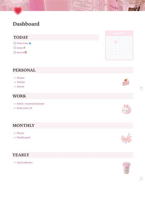 Pink Academia Aesthetic Template Pastel Pink Aesthetic Cute Icons