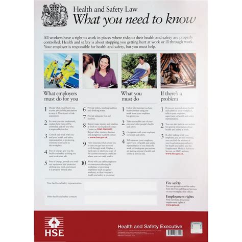 Poster Health And Safety Law Rigid A