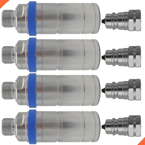 KIT 4 PARES CONECTOR ENGATE RÁPIDO HIDRAULICO COMPLETO MACHO FEMEA