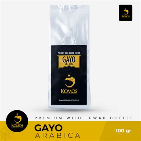 Jual Kopi Luwak Liar Arabica Gayo Gr Ground Roasted Bean Komos
