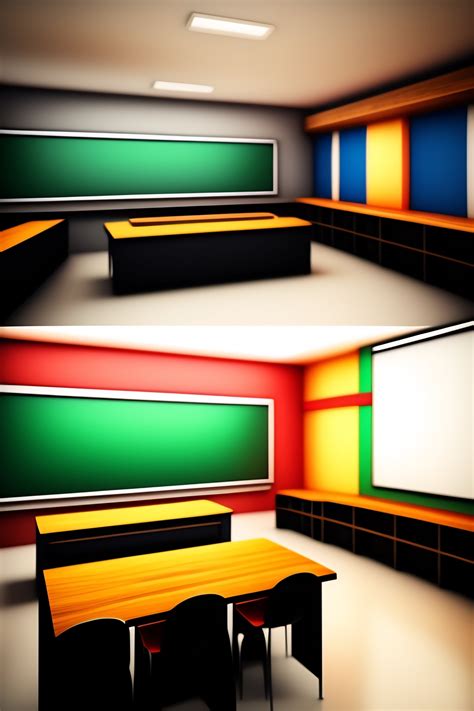 Lexica Simple Cartoonish Style University Classroom
