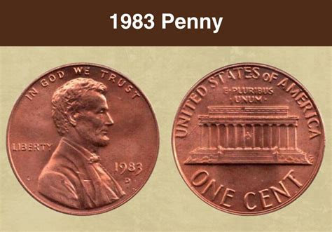 1983 Penny Value Price Chart Error List History Varieties