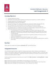 Ug Bnad Week Lab Assignment Pdf Analytical Methods In