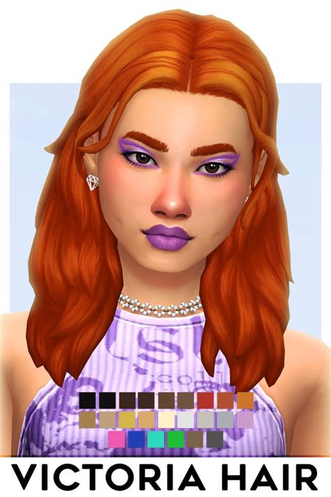 VICTORIA HAIR BY IMVIKAI ImVikai Tumblr Sims 4 Sims 4 Custom