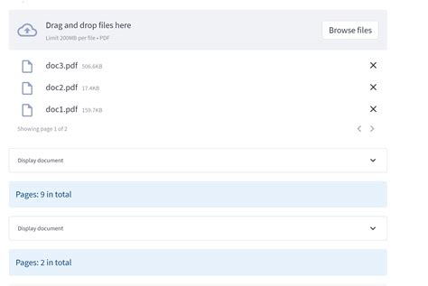 add preview under each pdf file in st file uploader with accept multiple files true · issue