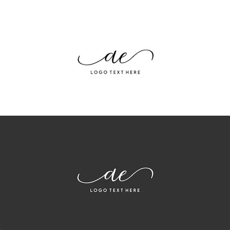 Letras Iniciales Ae Con Remolinos Letras Cursivas Ae En Estilo