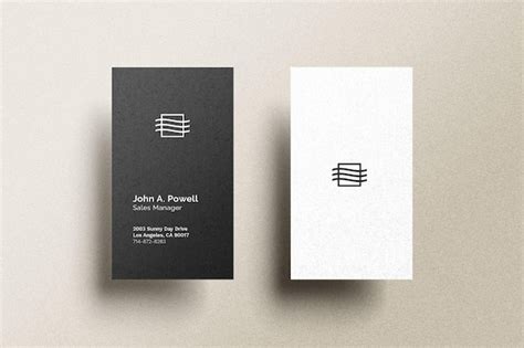 Free PSD Vertical Business Card Mockup