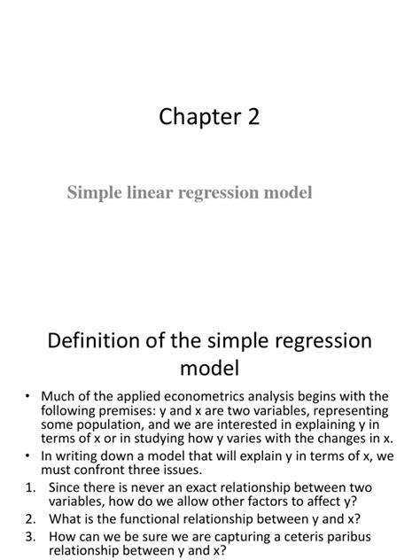 econometrics unit 2 pdf linear regression regression analysis