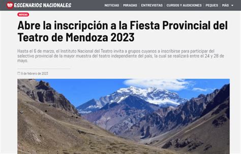 Abre la inscripción a la Fiesta Provincial del Teatro de Mendoza 2023
