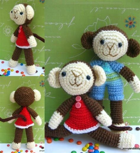 Two Monkey Amigurumi Free Pattern
