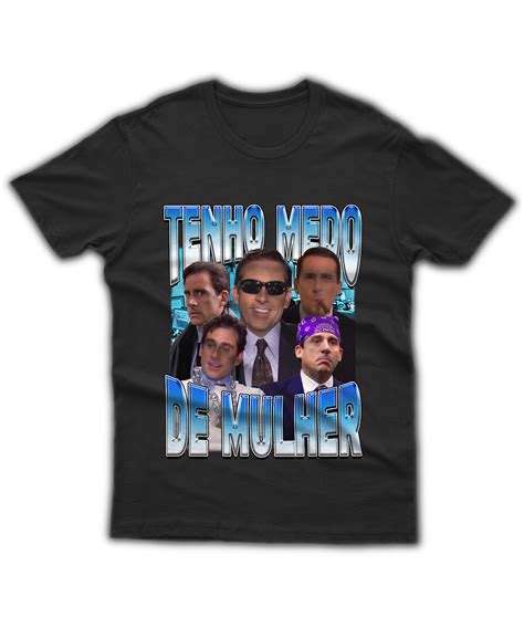 T Shirt Classic TENHO MEDO DE MULHER Em Flash Design