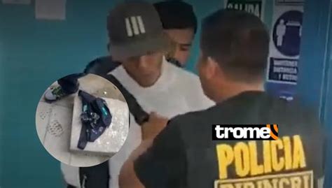 Comas Policía detuvo a extorsionador que portaba una granada de guerra