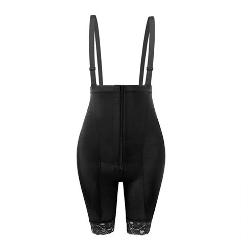 Youmylove Women Body Shaping Suspender Jumpsuit With Buckle Waist Tight Body Shape Zipper Belly
