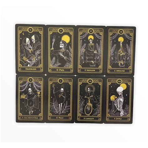 Baralho O Tarot Negro De Marselha Tarô 22 Cartas E Manual