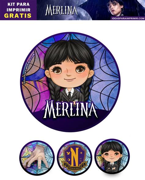 Adorno De Torta O Centro De Mesa Merlina Topper 8th Birthday Party