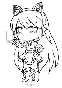 Desenhos de Gacha Life Para Colorir Páginas Para Impressão Grátis