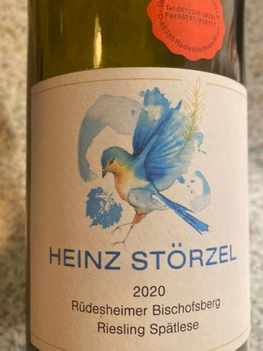 Heinz Störzel Rüdesheimer Bischofsberg Riesling Spätlese Vivino US