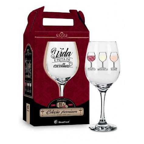 Taça Vinho A Vida É Feita De Escolhas 385ml Brasfoot 5828 Papelaria