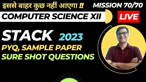 Stack Pyq Sure Shot Questions Score In Class Computer