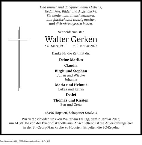 Ivz Trauer Walter Gerken