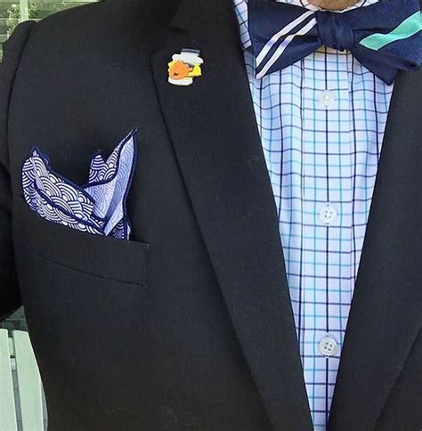Black Suit Blue Bow Tie