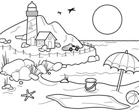 30 Dibujos De Paisajes Para Colorear Colorear24