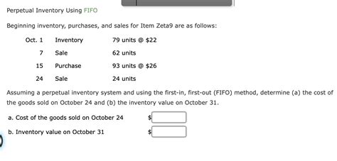 Solved Perpetual Inventory Using Fifo Beginning Inventory Chegg