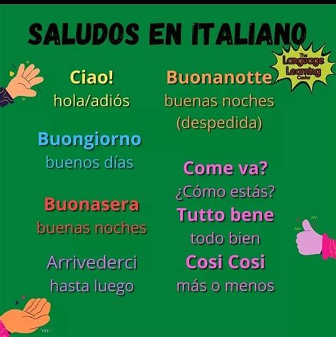The Language Learning Center On Instagram Saludos En Italiano
