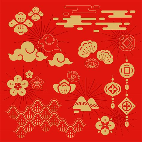 中国新年元素 素材CNN