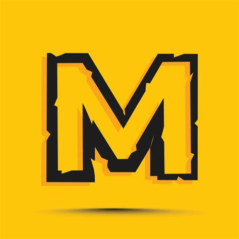 Yellow Trendy Alphabet Letter M Logo Design Template 27917270 Vector