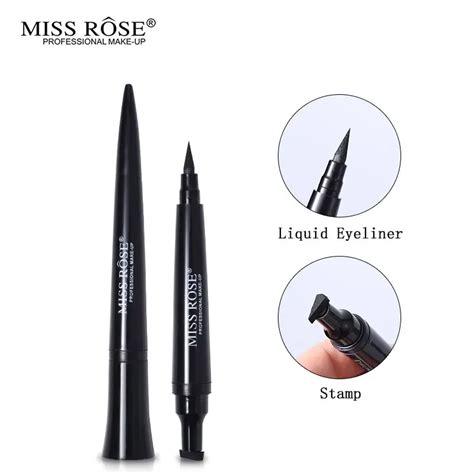 Miss Rose Ultra Black Eyeliner Pencil Stamp Duo Liquid Eye Liner Gel