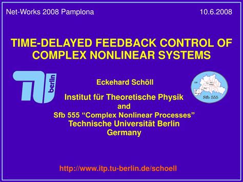 ppt time delayed feedback control of complex nonlinear systems powerpoint presentation id