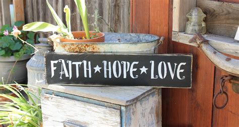 Faith Hope And Love Wooden Sign Love Wooden Sign Wooden Signs